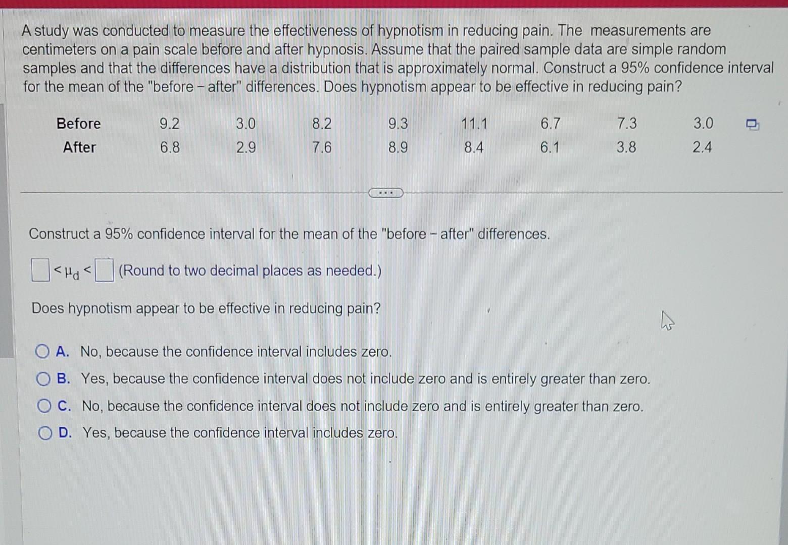 Solved A study was conducted to measure the effectiveness of | Chegg.com