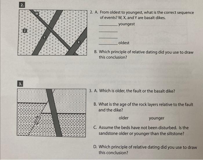 Solved 2. A. From oldest to youngest, what is the correct | Chegg.com
