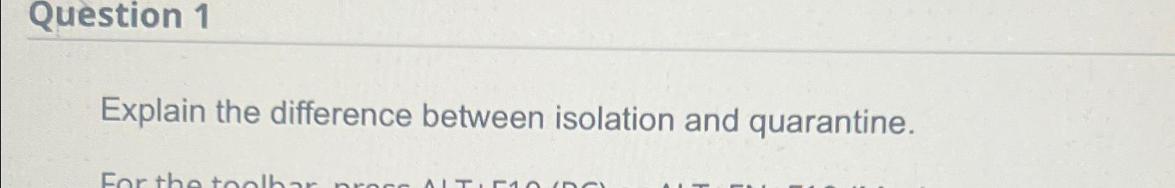 Solved Question 1Explain the difference between isolation | Chegg.com