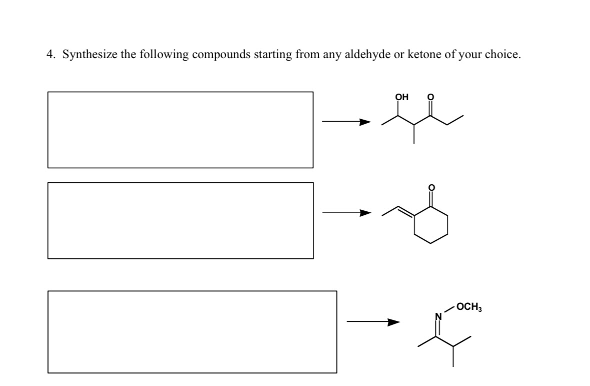 Solved Synthesize the following compounds starting from any | Chegg.com