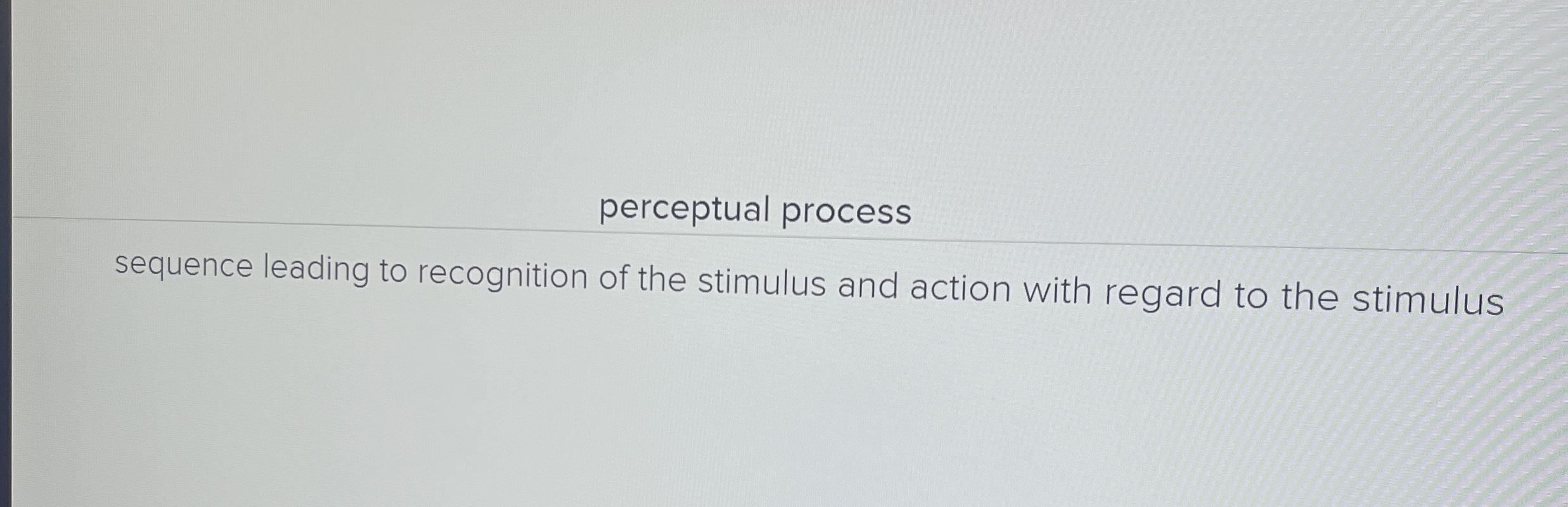 Solved perceptual processsequence leading to recognition of | Chegg.com