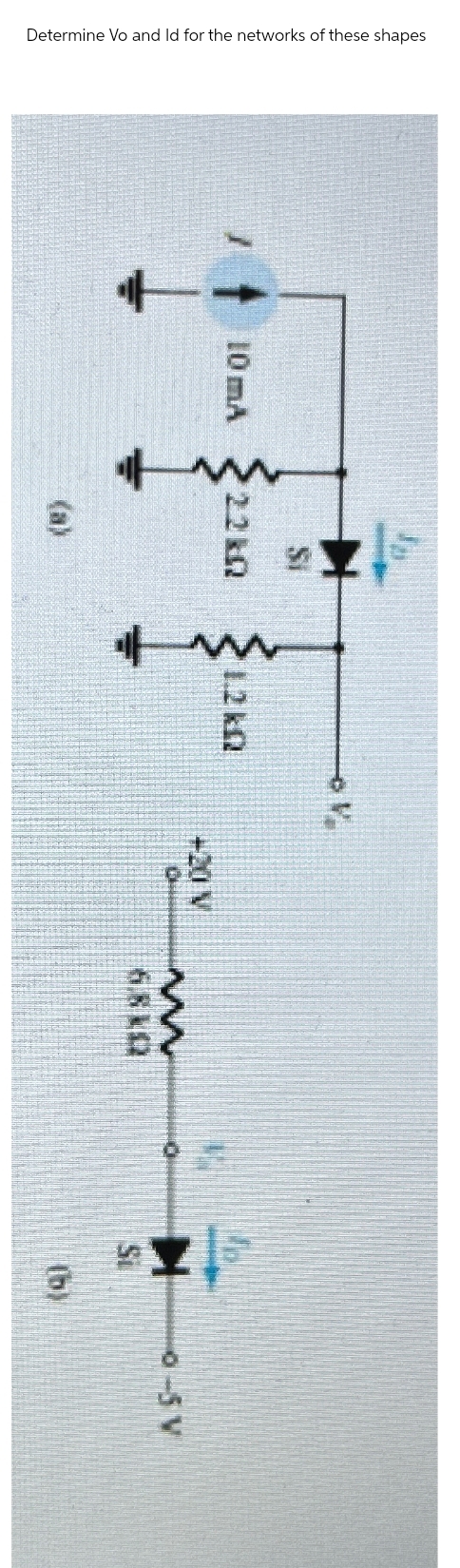 Solved Determine Vo and ld for the networks of these | Chegg.com