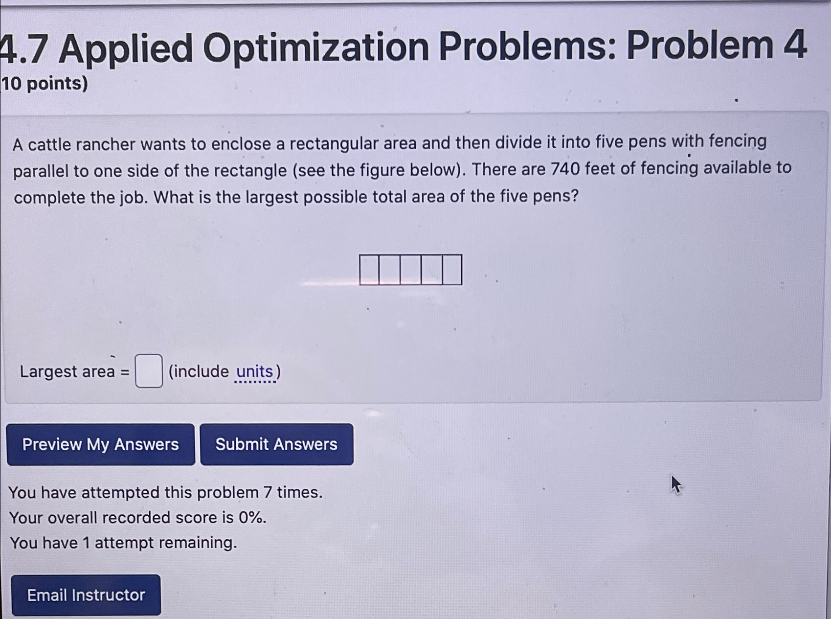 Solved 4.7 ﻿Applied Optimization Problems: Problem 4 10 | Chegg.com