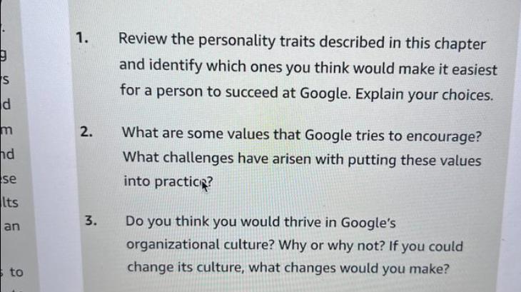 Solved Review the personality traits described in this | Chegg.com