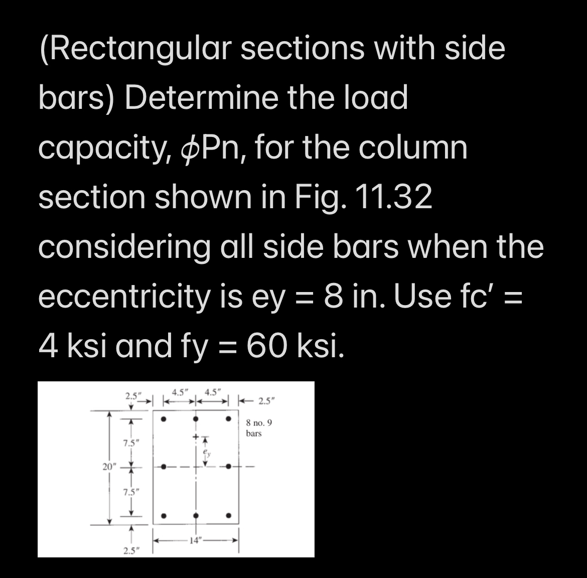 Solved (Rectangular sections with side bars) ﻿Determine the | Chegg.com