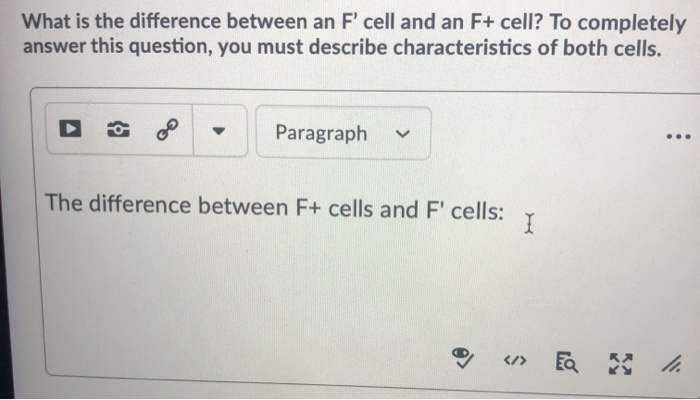 Solved What is the difference between an F' cell and an F+ | Chegg.com