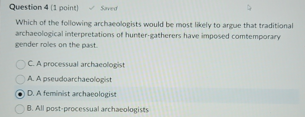 Solved Question 4 (1 ﻿point)SavedWhich of the following | Chegg.com