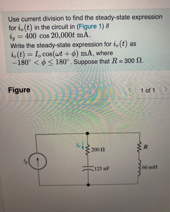 Solved Use current division to find the steady-state | Chegg.com