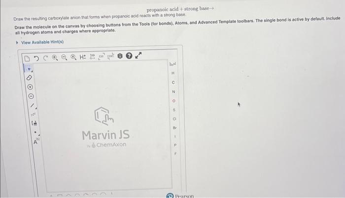 Solved propanoic acid + strong base → Draw the resulting | Chegg.com