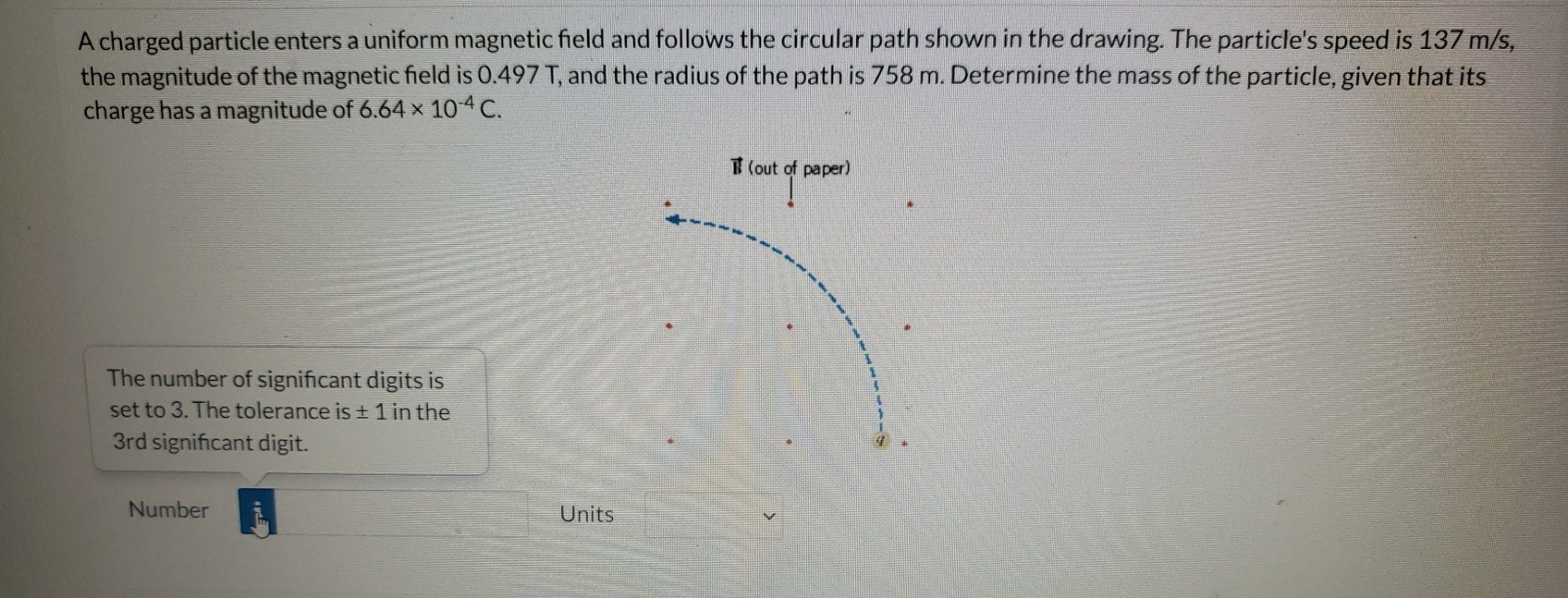 Solved A charged particle enters a uniform magnetic field | Chegg.com
