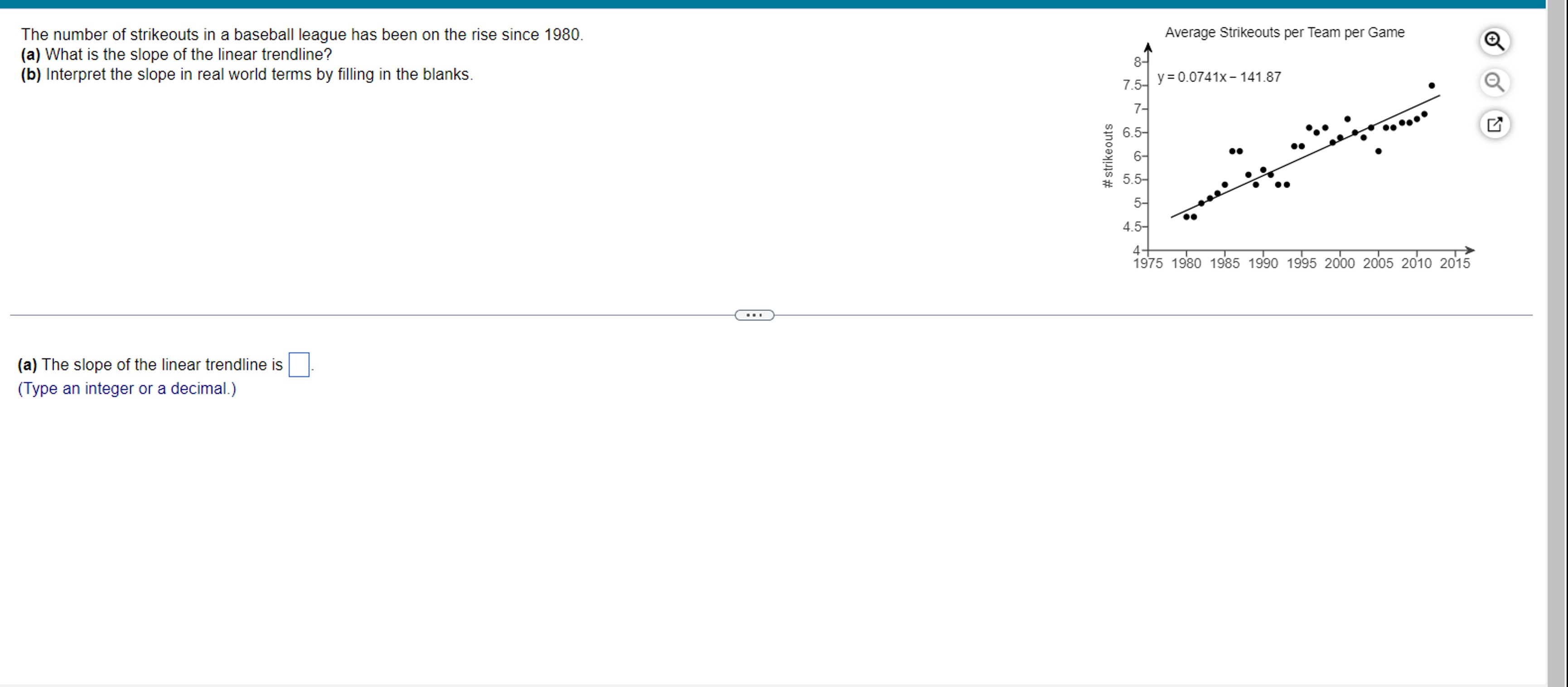 Solved The number of strikeouts in a baseball league has | Chegg.com