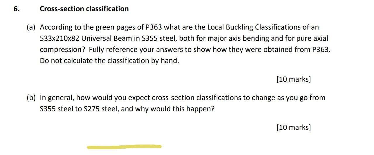 Solved 6. Cross-section classification (a) According to the | Chegg.com