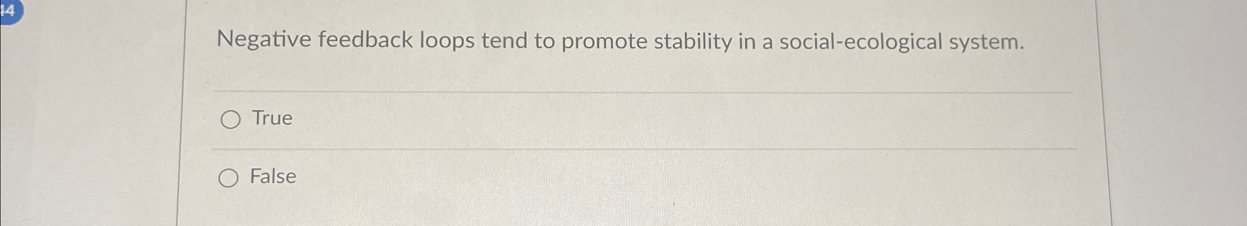 Solved Negative feedback loops tend to promote stability in | Chegg.com