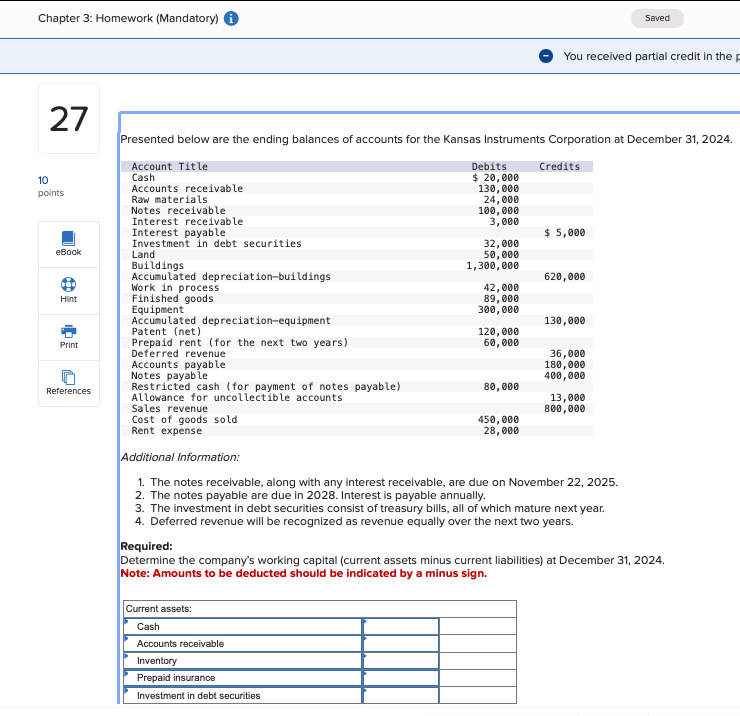 Solved Chapter 3: Homework (Mandatory)iYou received partial | Chegg.com