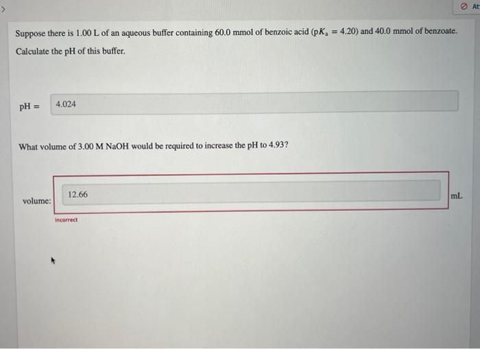 Solved Suppose there is 1.00 L of an aqueous buffer | Chegg.com