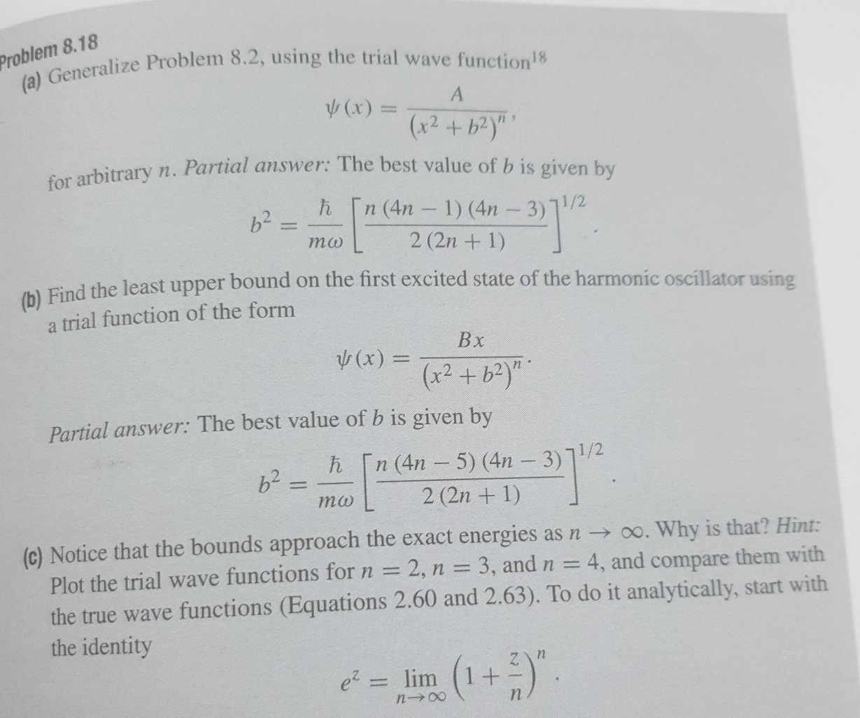 Solved problem 8.18(a) ﻿Generalize Problem 8.2, ﻿using the | Chegg.com