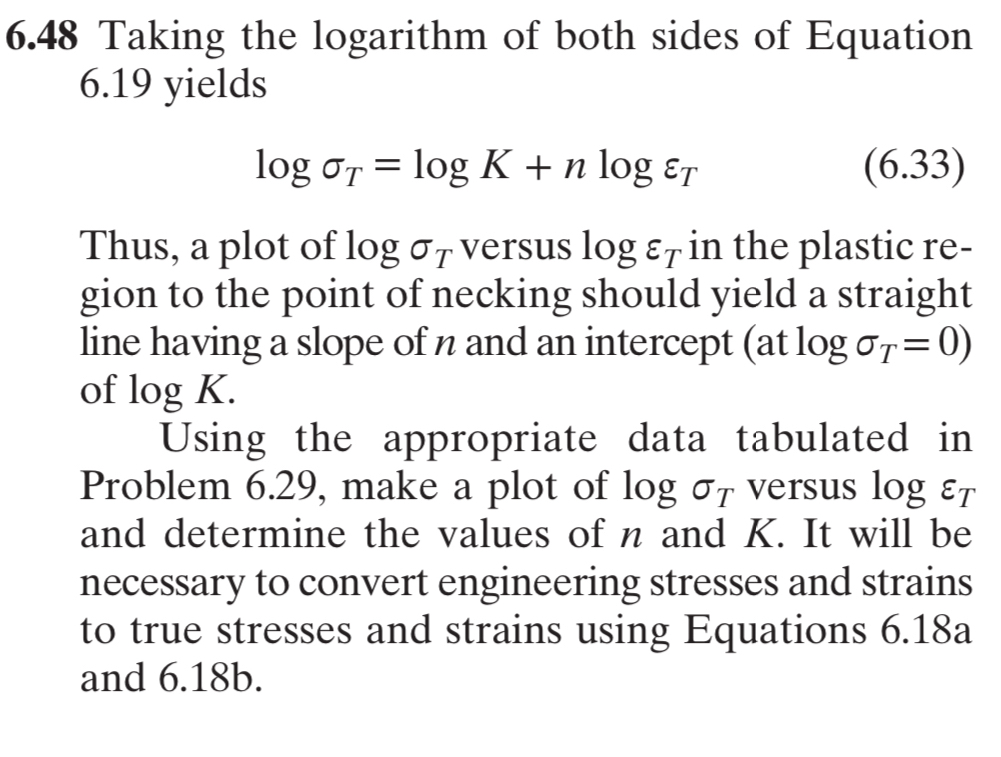Solved 6.48 ﻿Taking the logarithm of both sides of Equation | Chegg.com