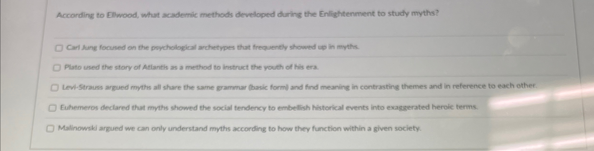 Solved According to Ellwood, what academic methods | Chegg.com