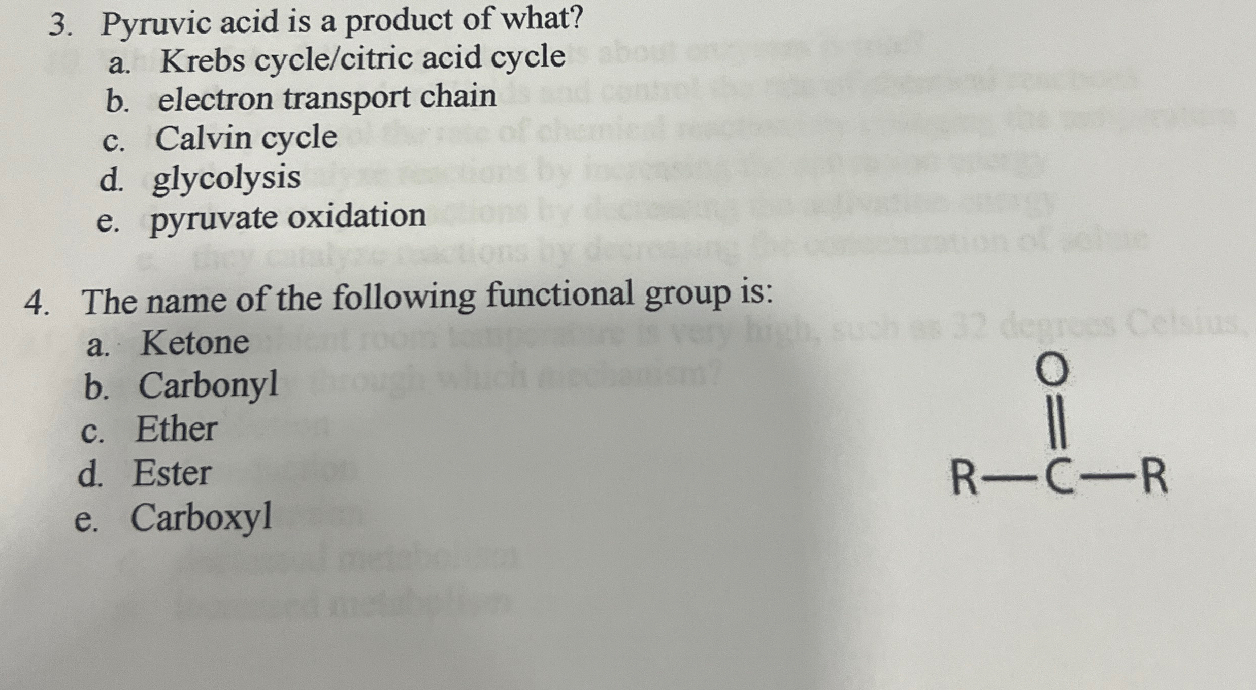 Solved Pyruvic acid is a product of what?a. ﻿Krebs | Chegg.com