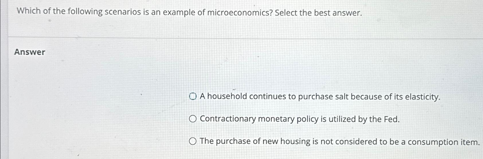 Solved Which of the following scenarios is an example of | Chegg.com