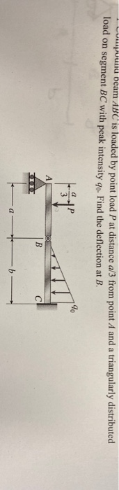 Solved Luupuutid beam ABC is loaded by point load Pat | Chegg.com