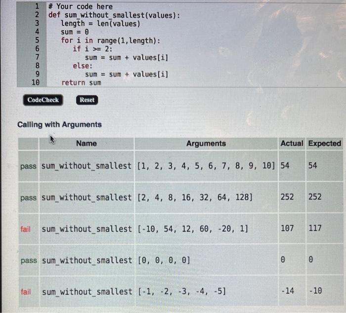 Solved why am i failing those two but passing the other two | Chegg.com