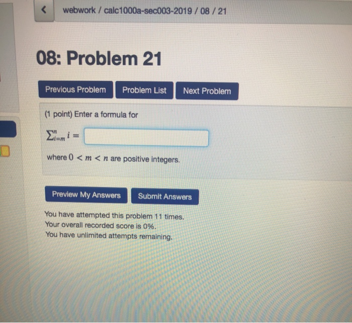 Solved webwork / calc 1000a-sec003-2019/08/21 08: Problem 21 | Chegg.com