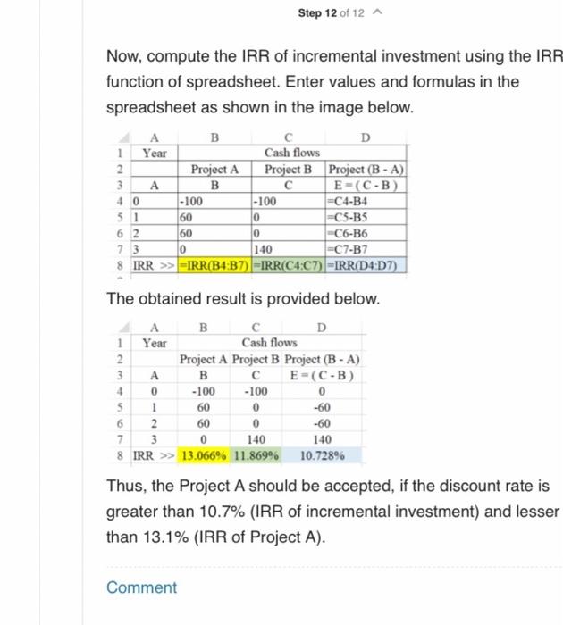 Solved Chapter 5 problem 11d. Calculate the NPV of the | Chegg.com