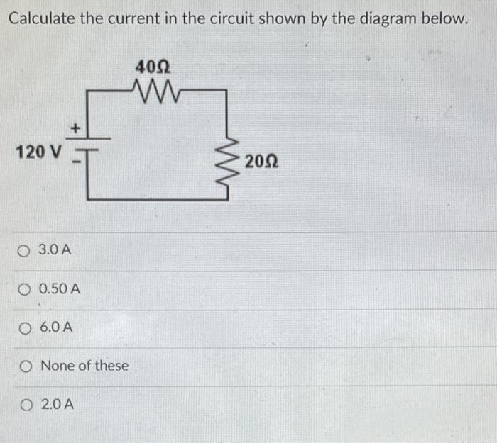 Solved Calculate the current in the circuit shown by the | Chegg.com