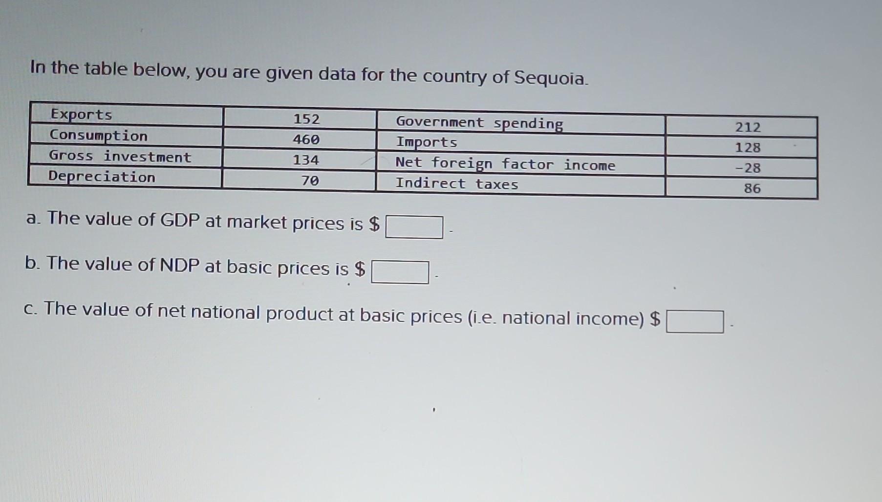Solved In the table below, you are given data for the | Chegg.com