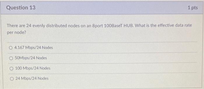 Solved There are 24 evenly distributed nodes on an 8 port | Chegg.com