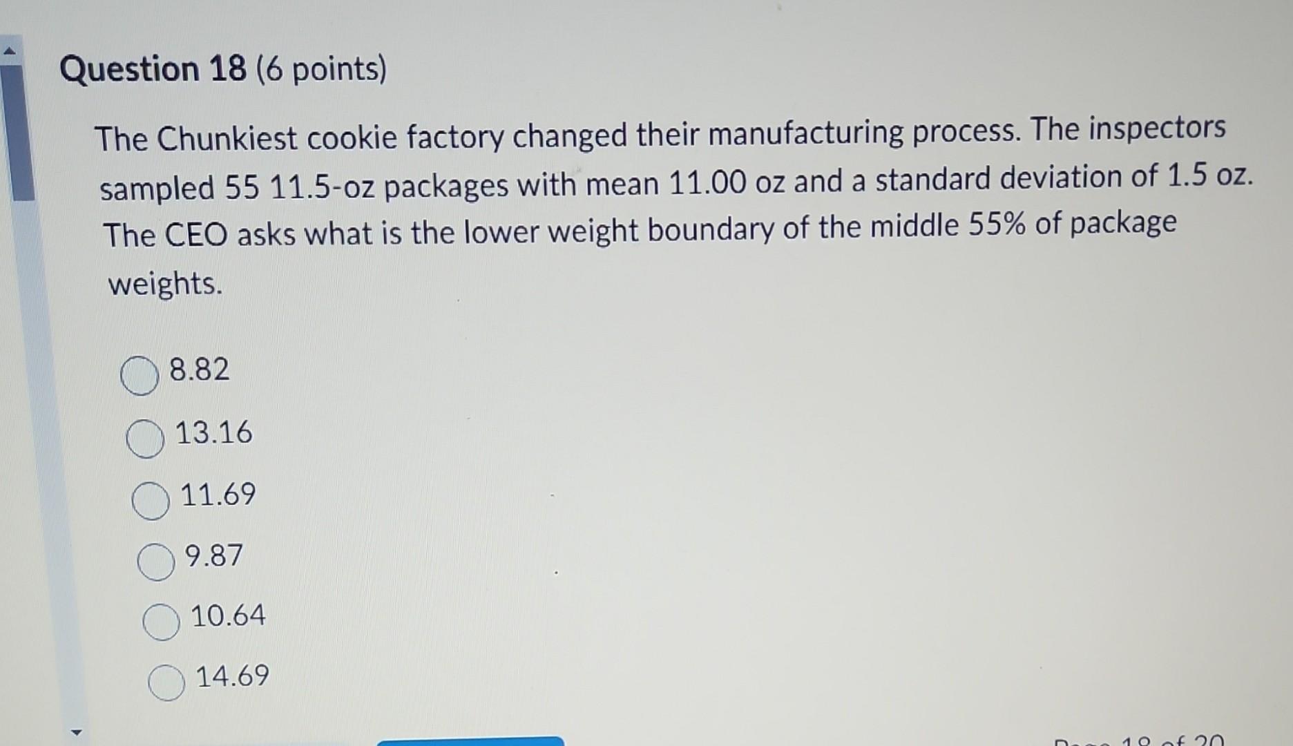 Solved The Chunkiest cookie factory changed their | Chegg.com