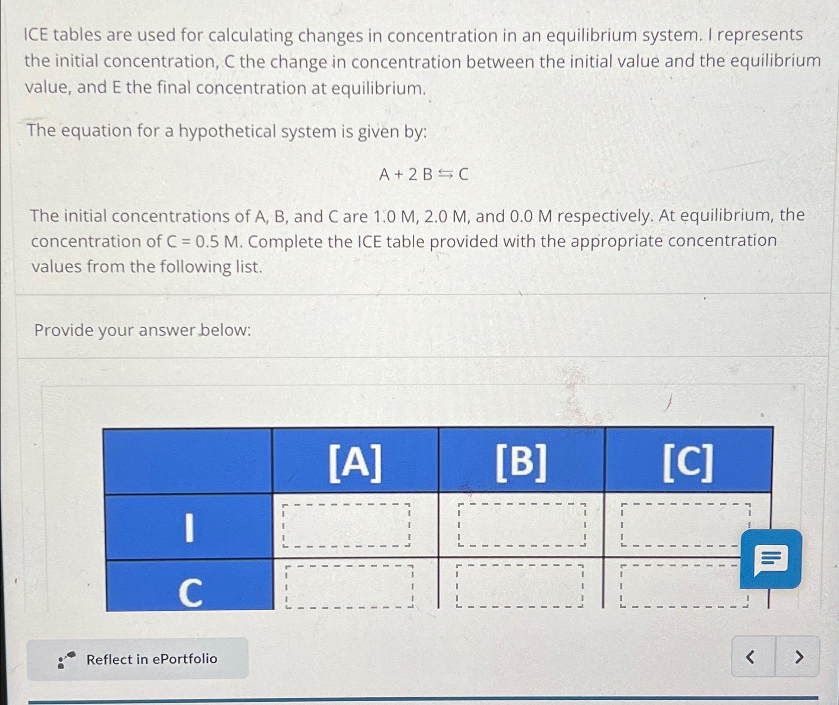 Solved ICE tables are used for calculating changes in | Chegg.com