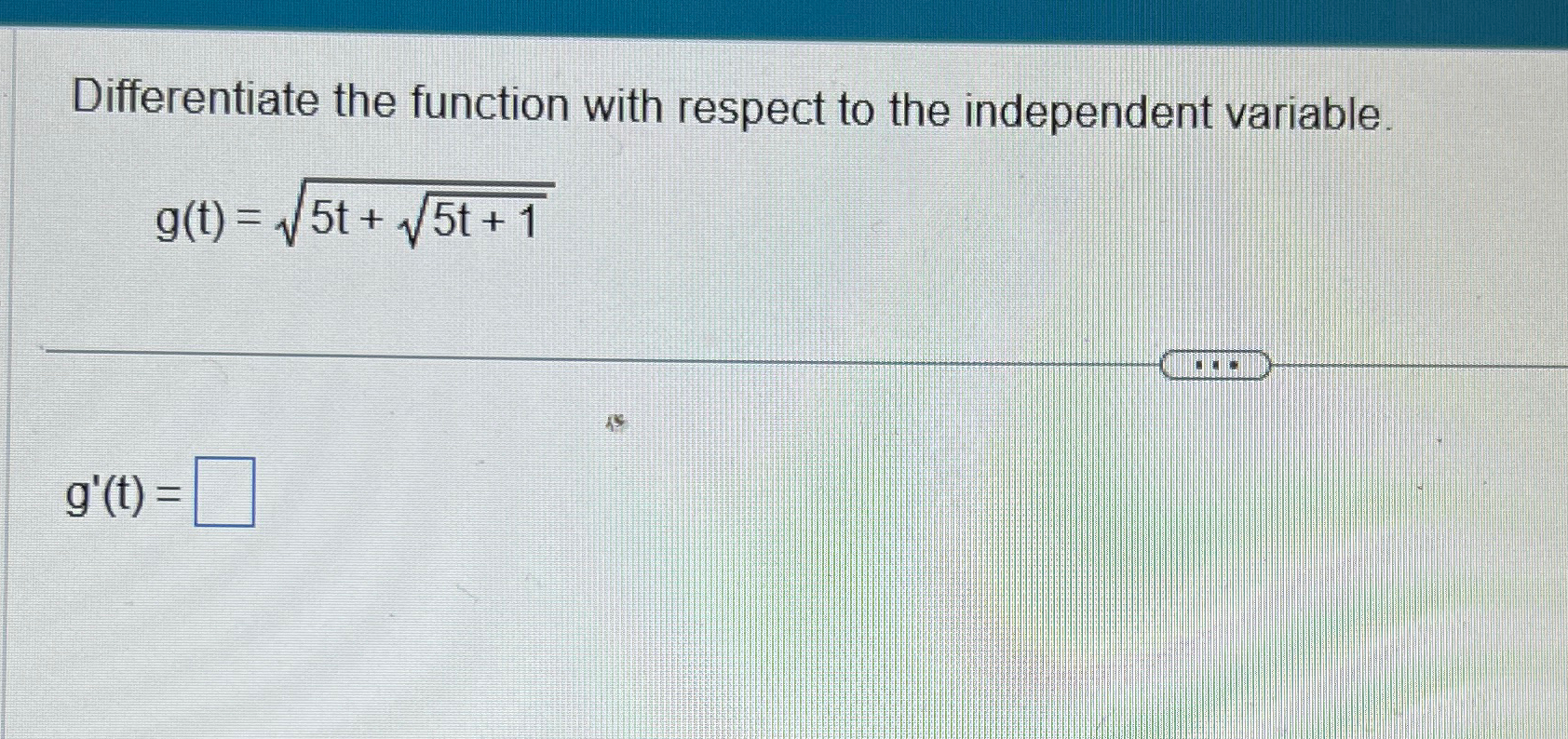 Solved Differentiate the function with respect to the | Chegg.com
