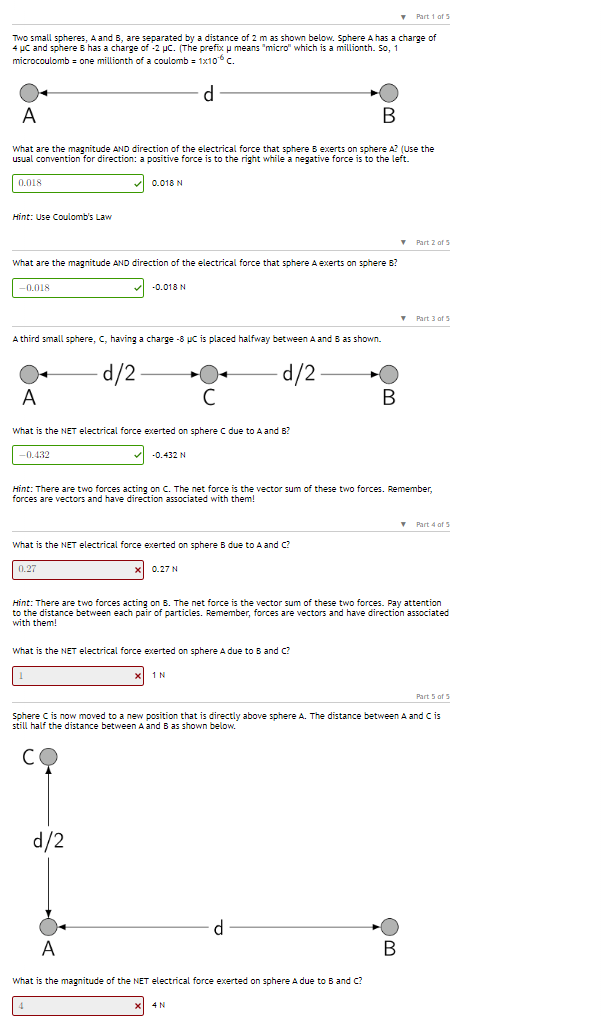 Solved PLEASE HELP ANSWER Two small spheres, A and B, ﻿are | Chegg.com