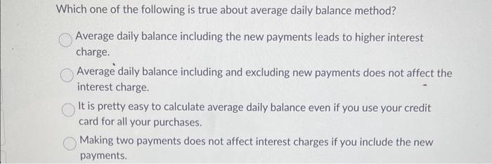 Solved Which one of the following is true about average | Chegg.com