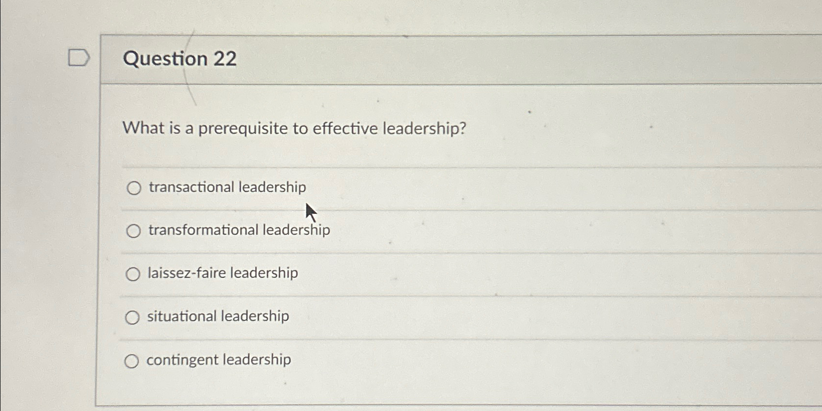 Solved Question 22What is a prerequisite to effective | Chegg.com