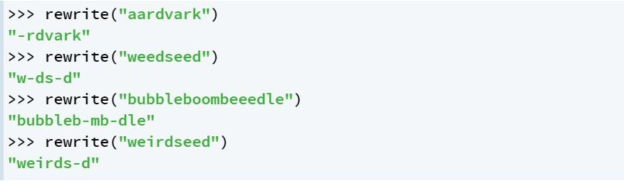 Solved The following function rewrite takes a string as | Chegg.com