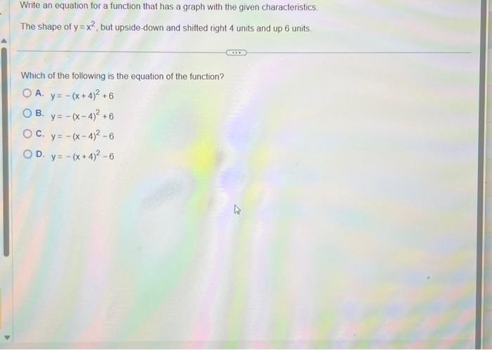 Solved Write an equation for a function that has a graph | Chegg.com