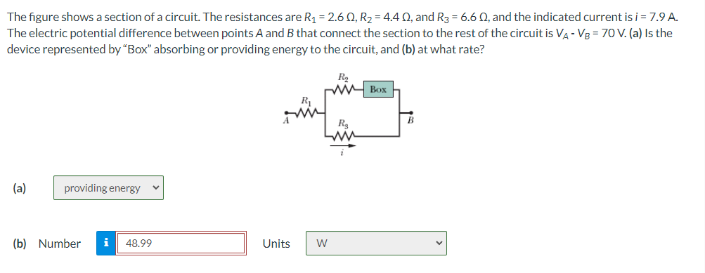 Solved The figure shows a section of a circuit. The | Chegg.com