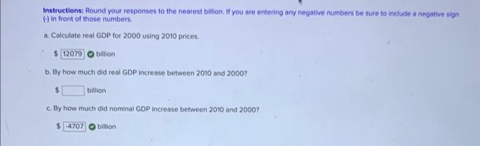 Instructions: Round your responses to the nearest | Chegg.com