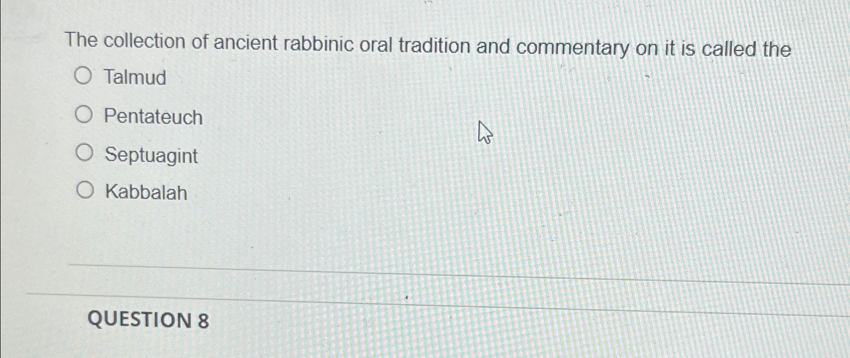 Solved The collection of ancient rabbinic oral tradition and | Chegg.com