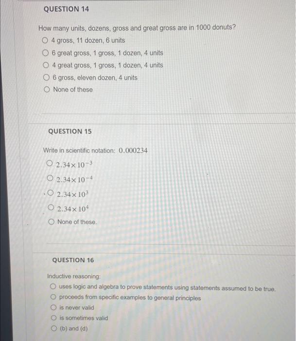 Solved How many units, dozens, gross and great gross are in | Chegg.com