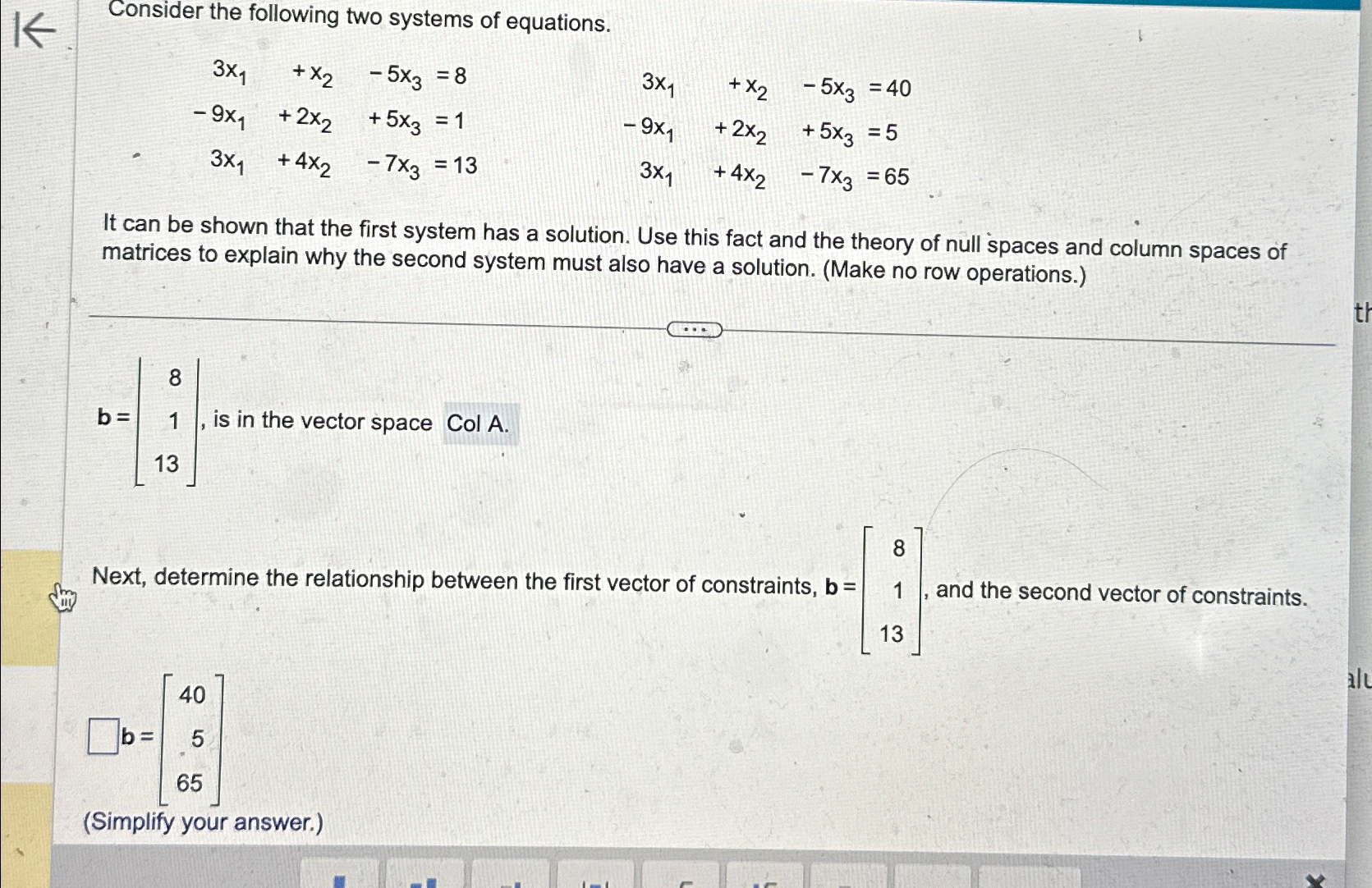 Solved Consider the following two systems of | Chegg.com