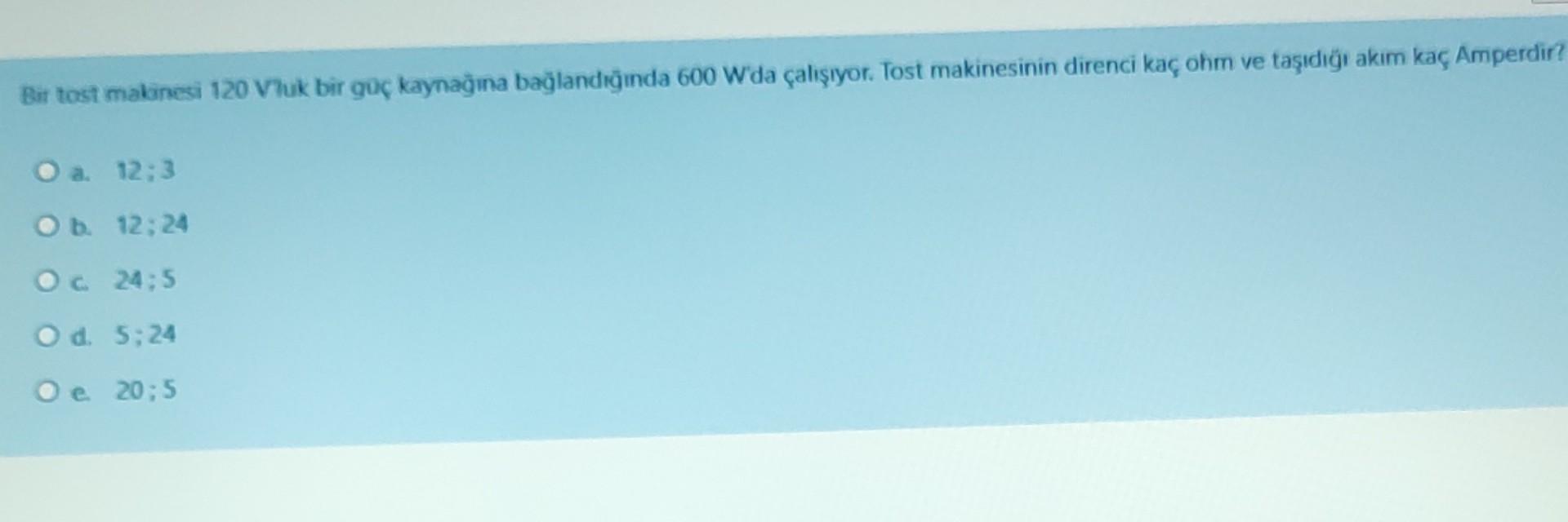 Solved Bir tost makanesi 120 Vhuk bir goç kaynağ̀na | Chegg.com