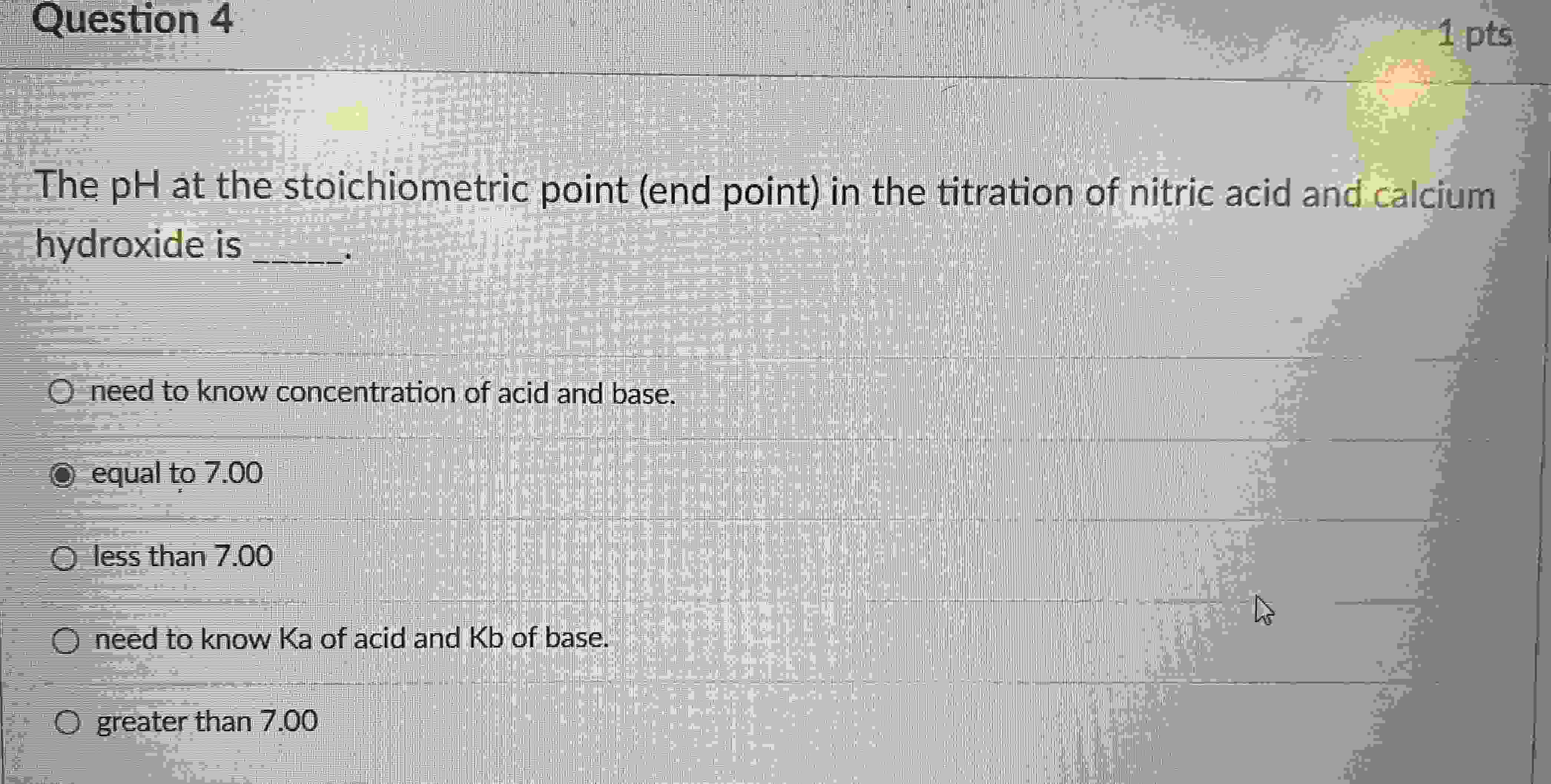 Solved Question 3In one experiment, a 49.4mL ﻿sample of | Chegg.com