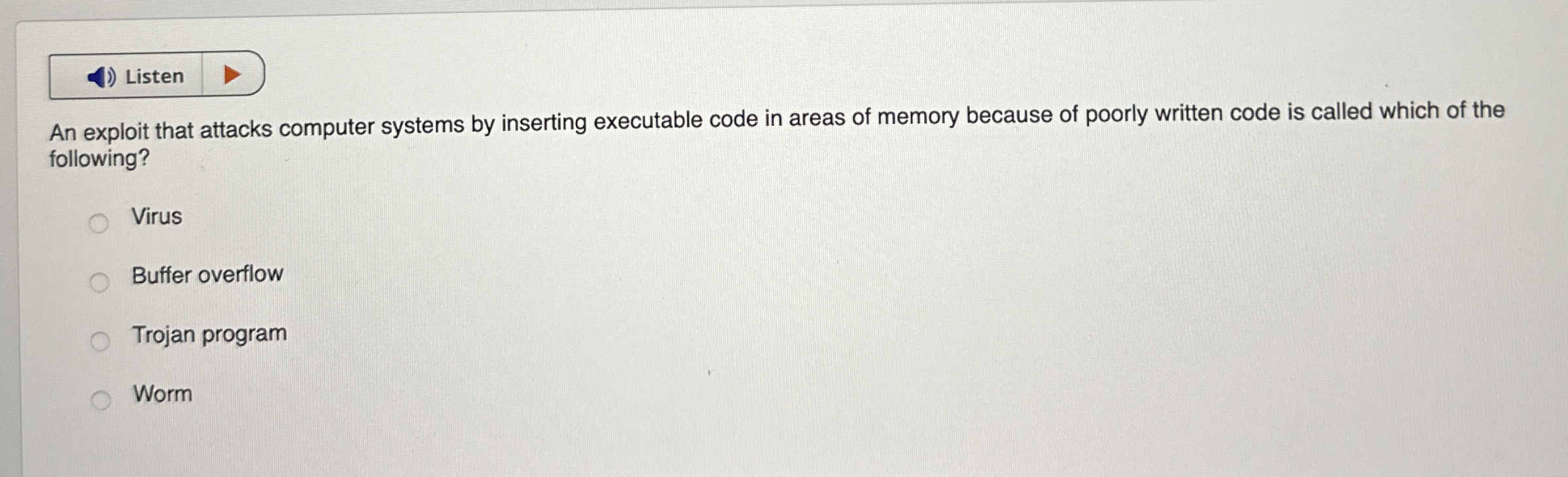 Solved An exploit that attacks computer systems by inserting | Chegg.com