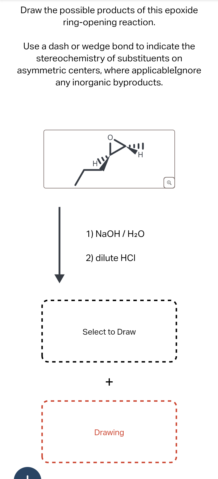 Solved Draw the possible products of this epoxide | Chegg.com