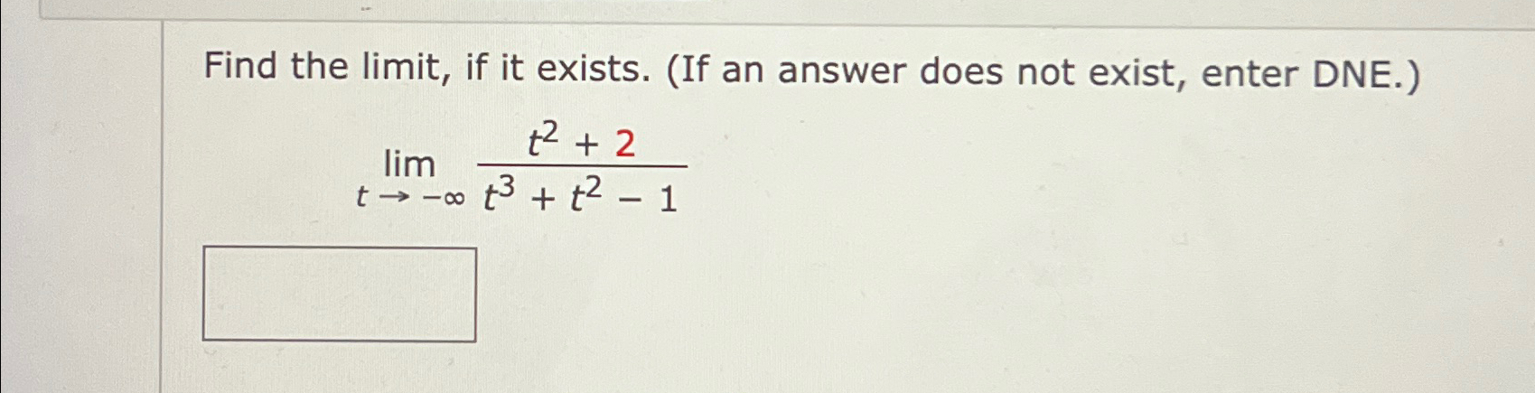 Solved Find the limit, ﻿if it exists. (If an answer does not | Chegg.com