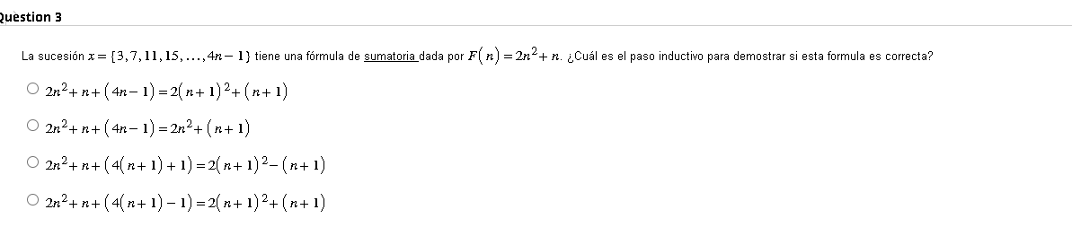 Solved Dé ﻿una definición recursiva para la siguiente | Chegg.com